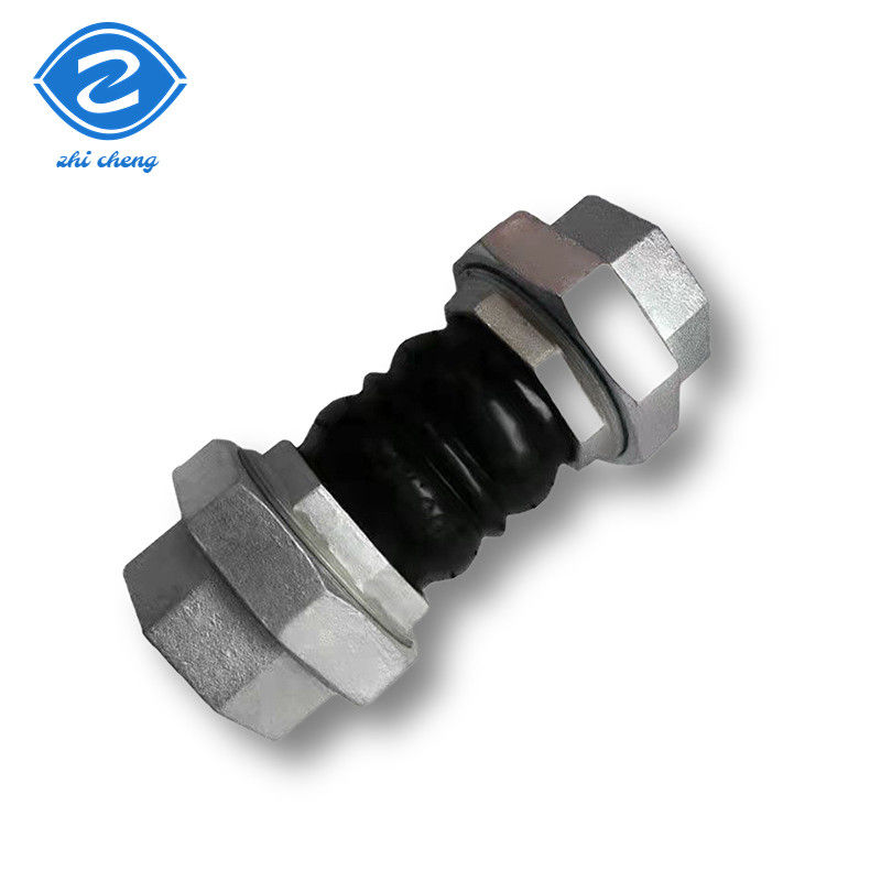 1 1 2" 1 1 4" Round Pipes Double Rubber Expansion Joints With Threaded ...