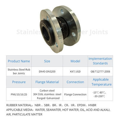 Round Head Code EPDM Rubber Material Flexible Dn150 Flange Connection ...