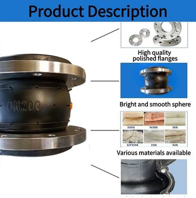 Corrosion Resistant PTFE Stainless Steel Joints EPDM Flexible Rubber ...